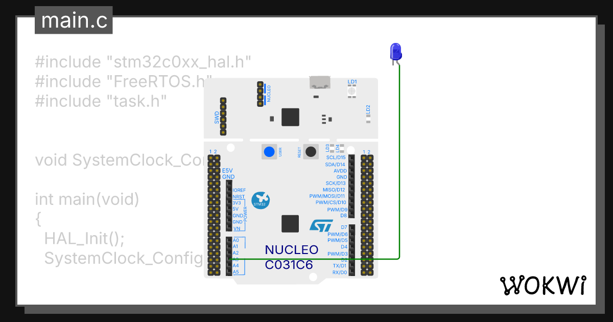 ST Nucleo - led controle Copy - Wokwi ESP32, STM32, Arduino Simulator