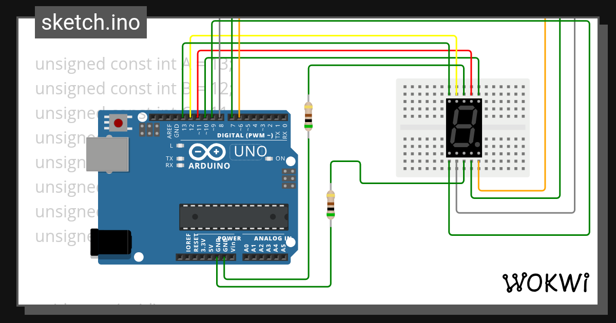 7 segement GG Copy - Wokwi ESP32, STM32, Arduino Simulator