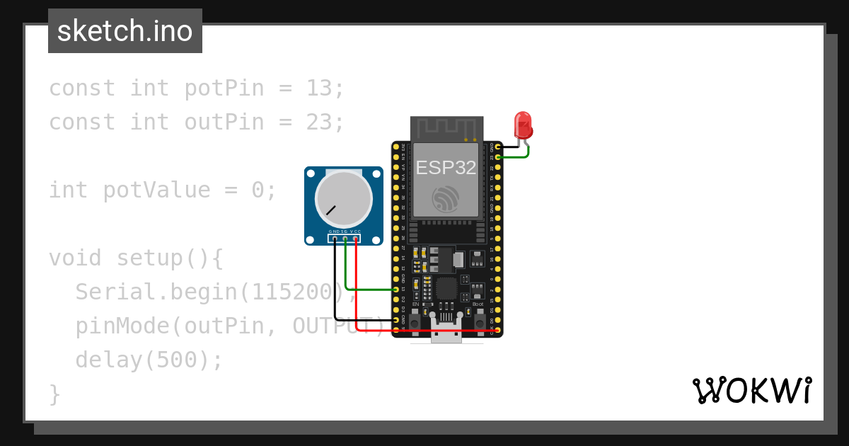 Điều Khiển độ Sáng Wokwi Esp32 Stm32 Arduino Simulator 0009
