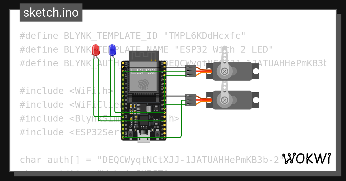 Esp32 Led Merah Biru Wokwi Esp32 Stm32 Arduino Simulator