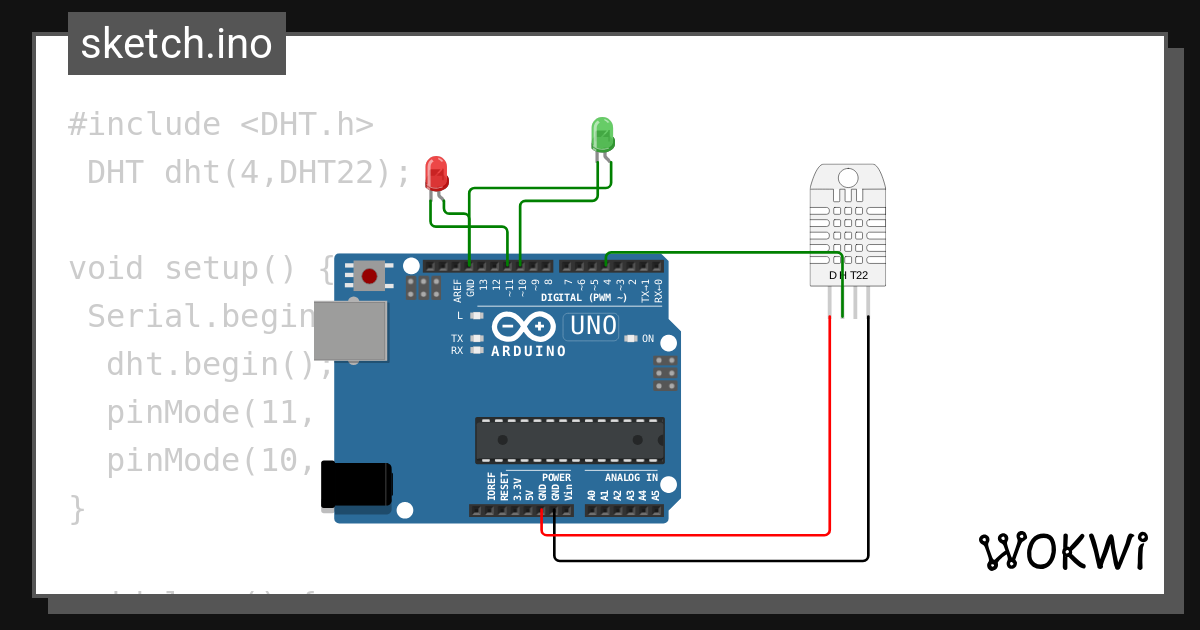 alat ukur suhu dan kelembaban - Wokwi ESP32, STM32, Arduino Simulator alat ukur suhu dan kelembaban - Wokwi ESP32, STM32, Arduino Simulator