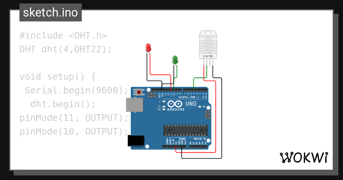 Alat Ukur Suhu And Kelembaban Wokwi Esp32 Stm32 Arduino Simulator