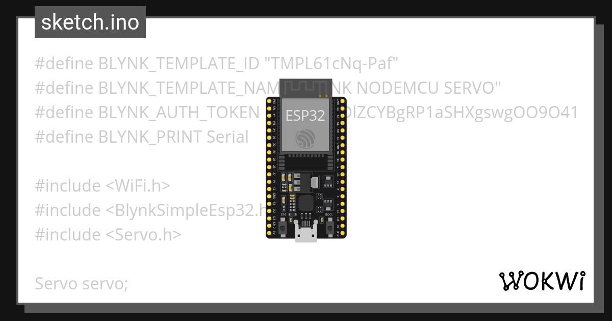 Blynk & Servo Control - Wokwi ESP32, STM32, Arduino Simulator Blynk & Servo Control - Wokwi ESP32, STM32, Arduino Simulator