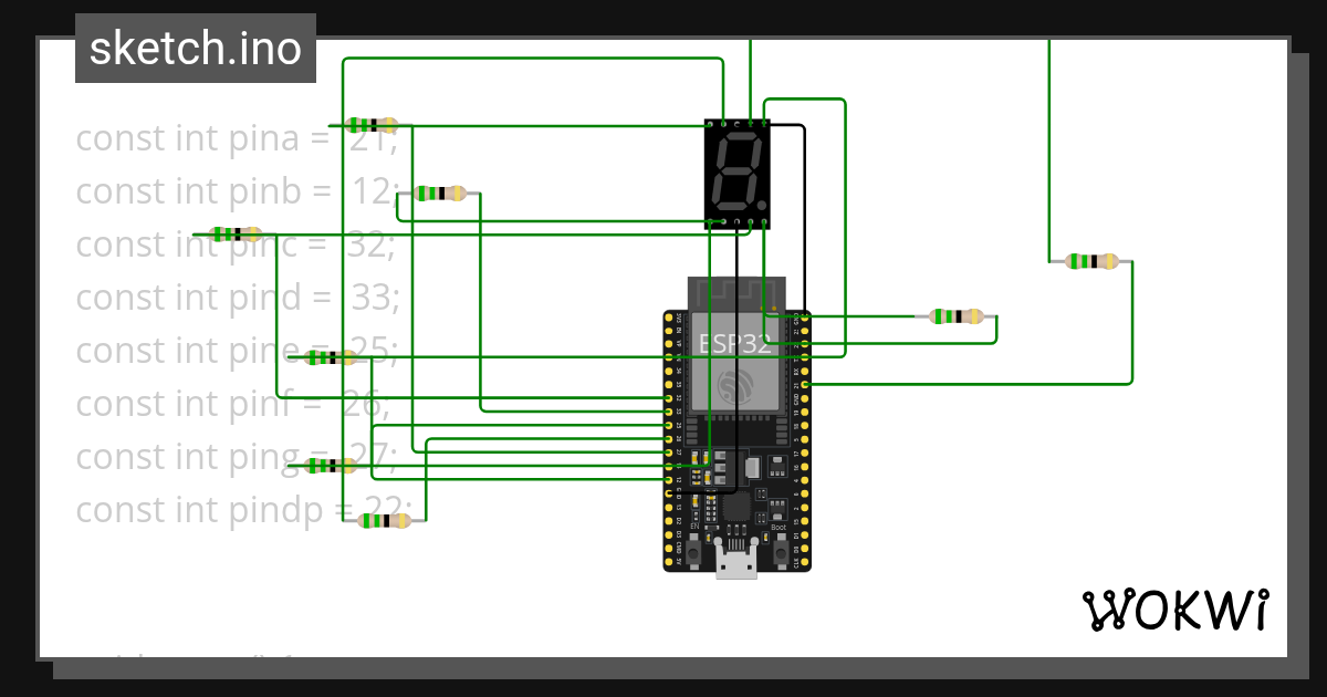 NSN 7seg - Wokwi ESP32, STM32, Arduino Simulator