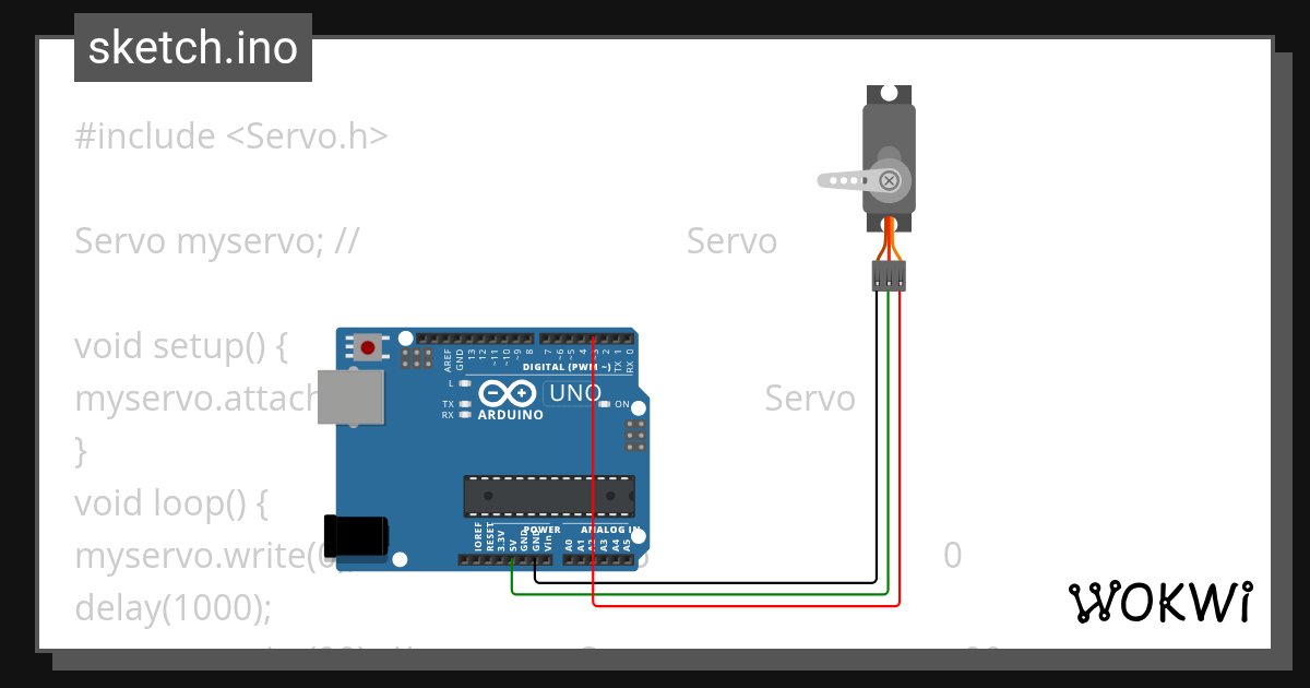 Servo motor - Wokwi ESP32, STM32, Arduino Simulator