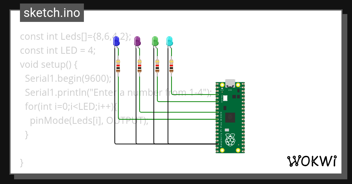Blink1led Among4leds Wokwi Esp32 Stm32 Arduino Simulator 1326
