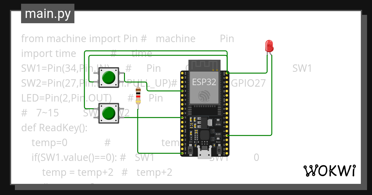 lab 1-1 - Wokwi ESP32, STM32, Arduino Simulator