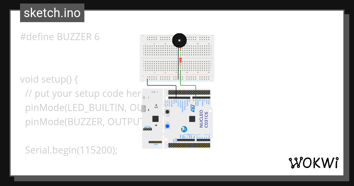 buzzer - Wokwi ESP32, STM32, Arduino Simulator