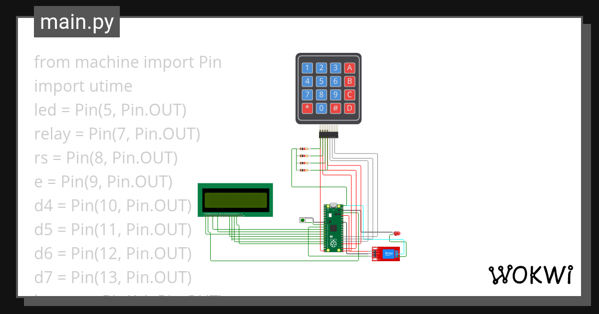 Keypad Wokwi Esp32 Stm32 Arduino Simulator 8351