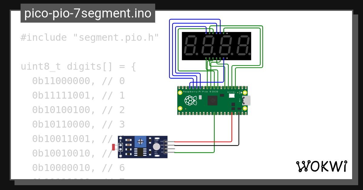7 Seg Photoresistor 1sec Wokwi Esp32 Stm32 Arduino Simulator
