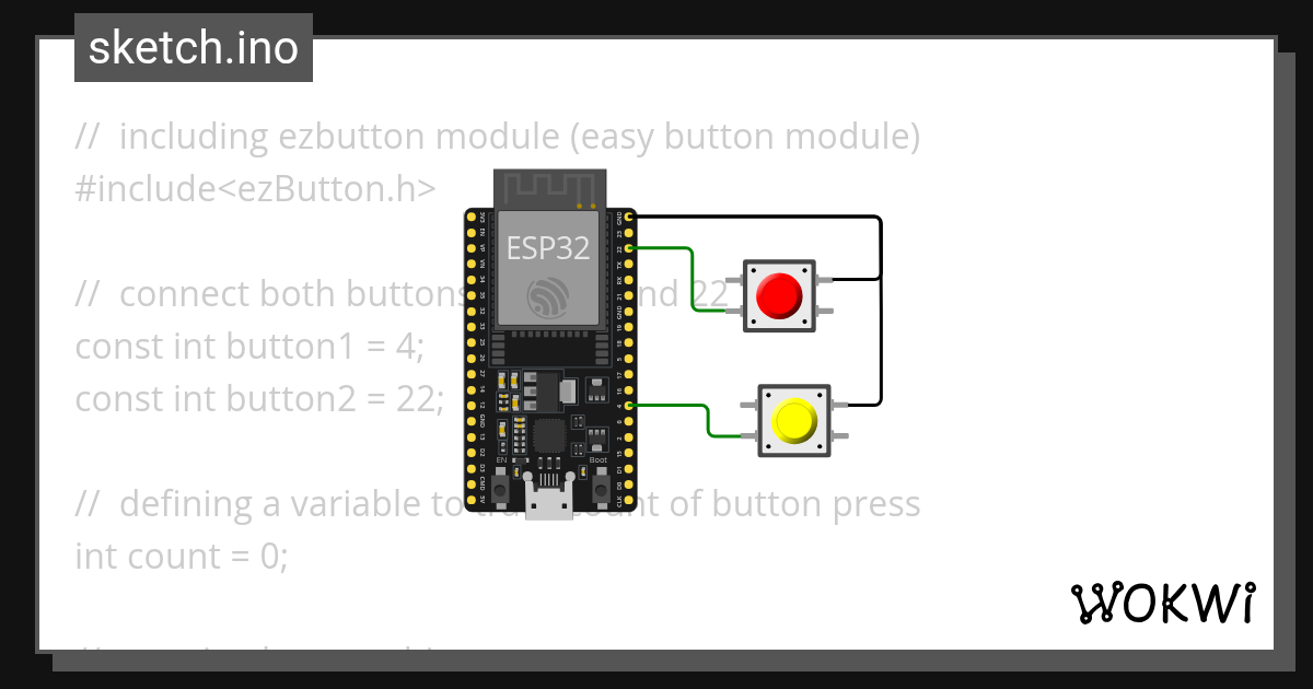 BFS - C253 PCP - Debouncing Project - Wokwi ESP32, STM32, Arduino Simulator