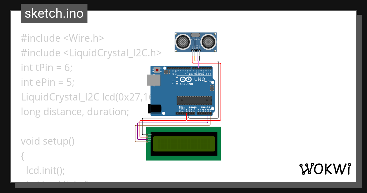 Ultrasonic - Wokwi ESP32, STM32, Arduino Simulator