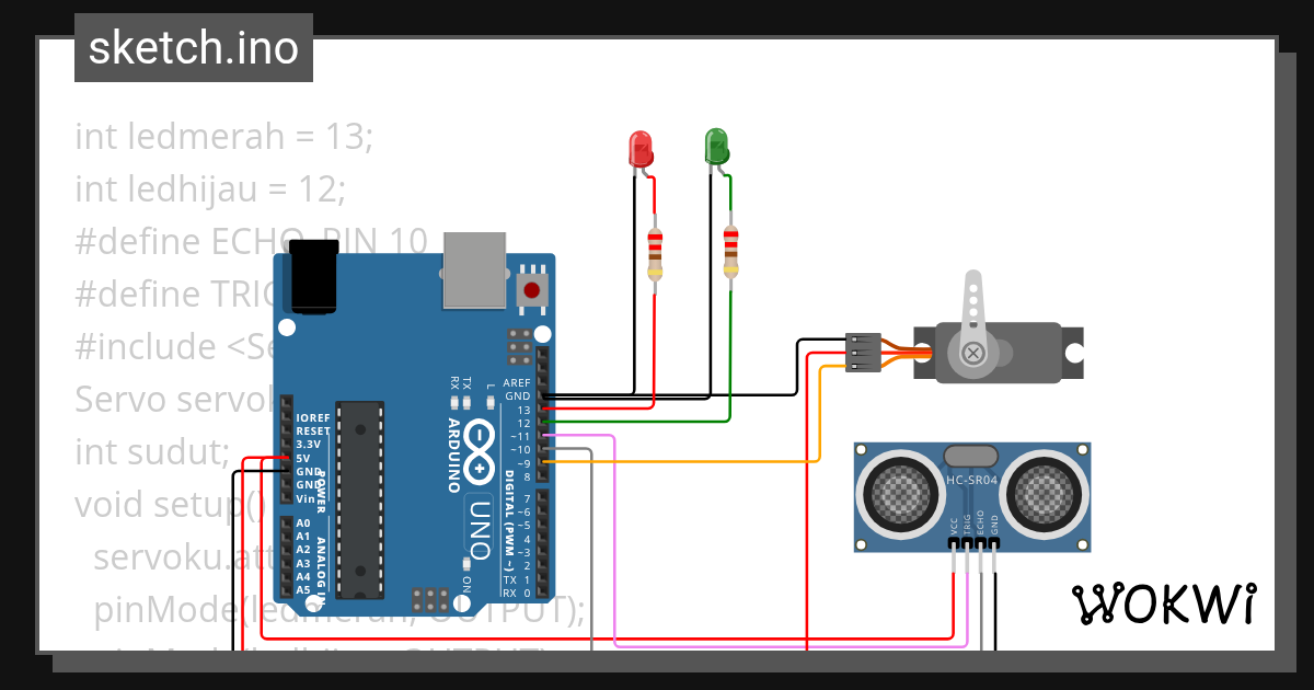 NOOR PALANG PINTU OTOMATIS - Wokwi ESP32, STM32, Arduino Simulator