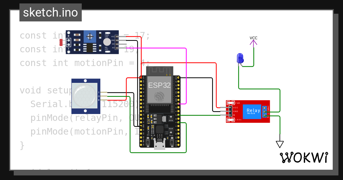 Pir Sensor And Ldr With Esp32 Wokwi Esp32 Stm32 Arduino Simulator 7820