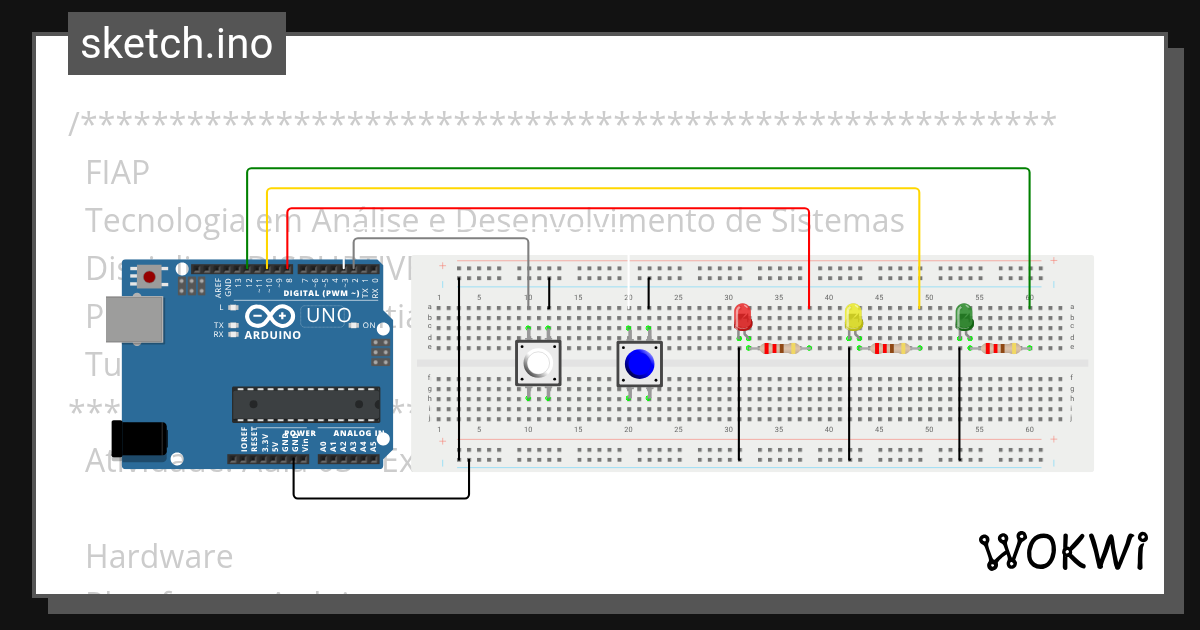 Aula 03 - Exemplo INPUT - Wokwi ESP32, STM32, Arduino Simulator