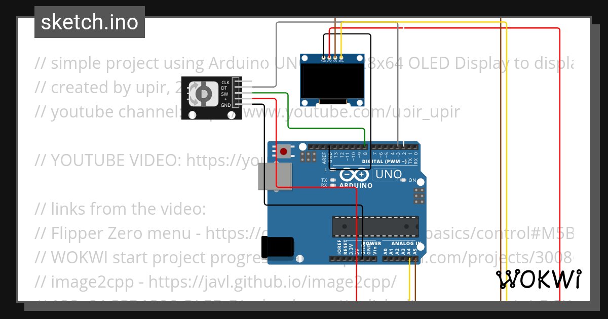 Arduino_menu_flipper - Wokwi ESP32, STM32, Arduino Simulator