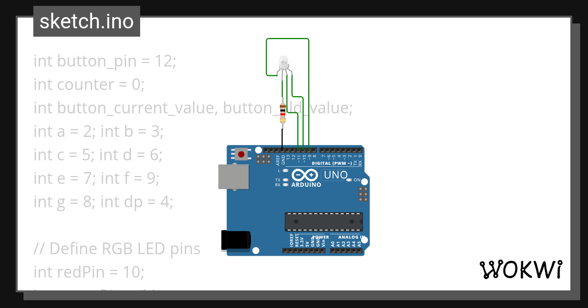 RGB LED - Wokwi ESP32, STM32, Arduino Simulator