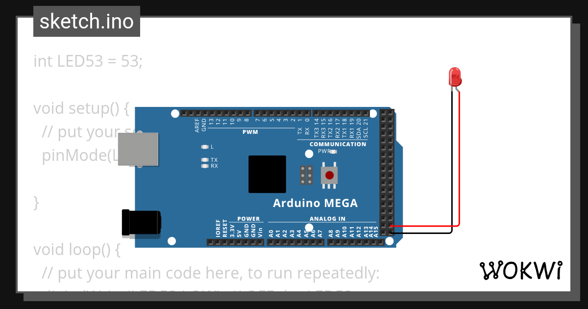 LED_ActiveHIGH - Wokwi ESP32, STM32, Arduino Simulator