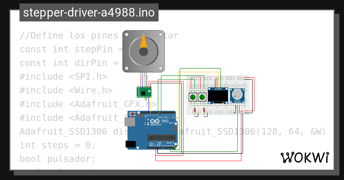 Motor Paso A Paso Wokwi Esp32 Stm32 Arduino Simulator
