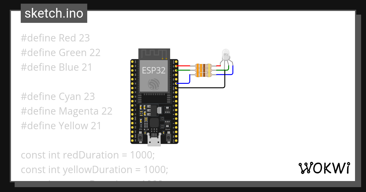 Led Rgb Wokwi Esp32 Stm32 Arduino Simulator 
