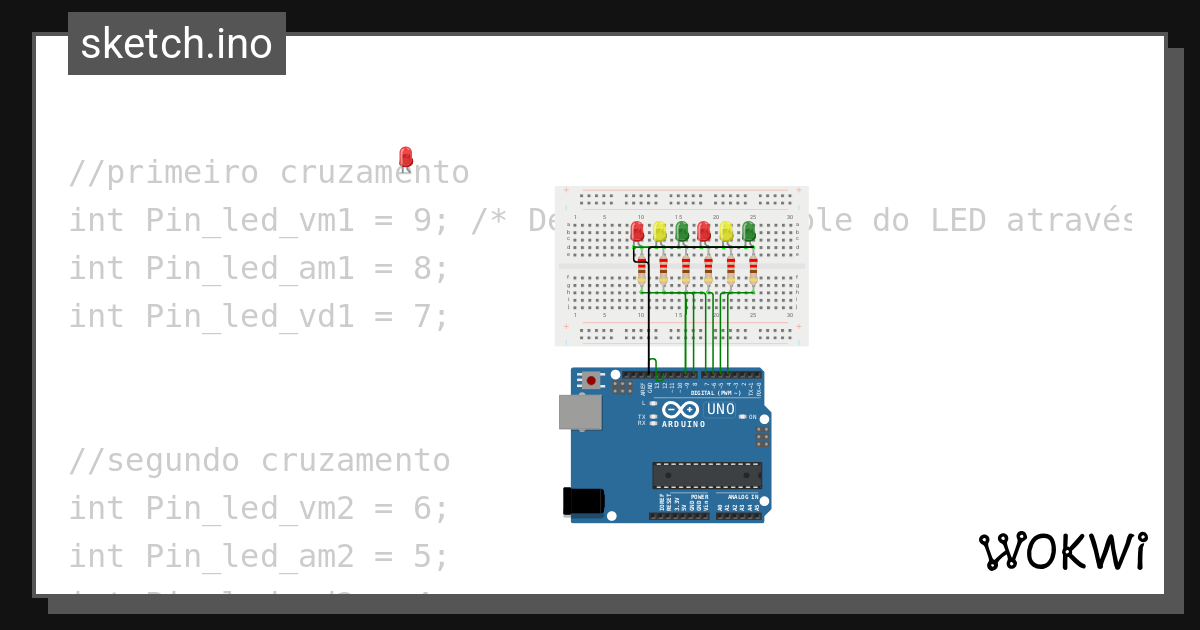 SemÁforo Wokwi Esp32 Stm32 Arduino Simulator 5096
