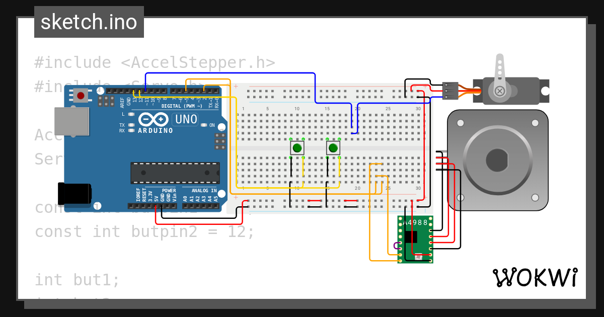 Stepper With Servo Wokwi Esp32 Stm32 Arduino Simulator 5648