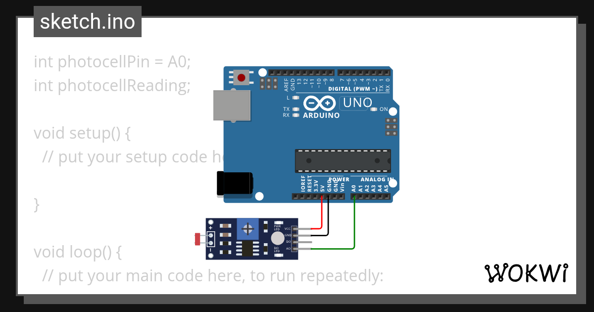 Tutorial02photocell Wokwi Esp32 Stm32 Arduino Simulator