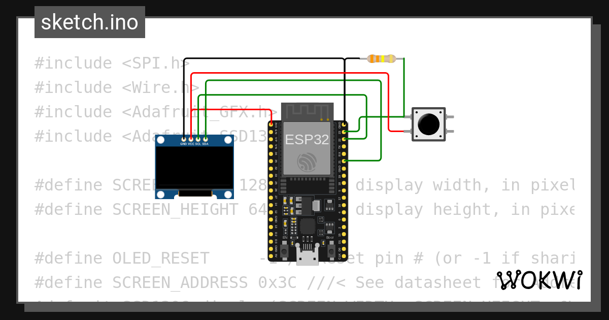 Oled Con Boton Wokwi Esp32 Stm32 Arduino Simulator 2421
