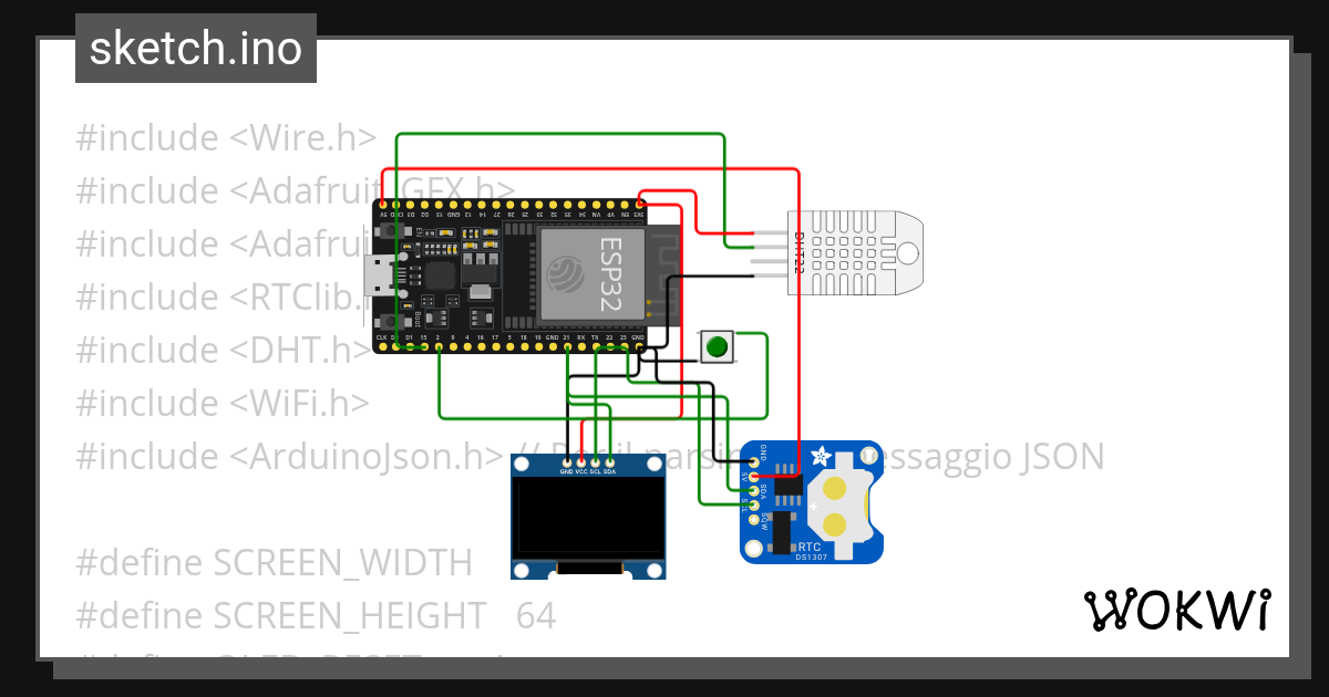 ESP32 DATA ORA TEMPO E (MAGARI) ALEXA - Wokwi ESP32, STM32, Arduino Simulator