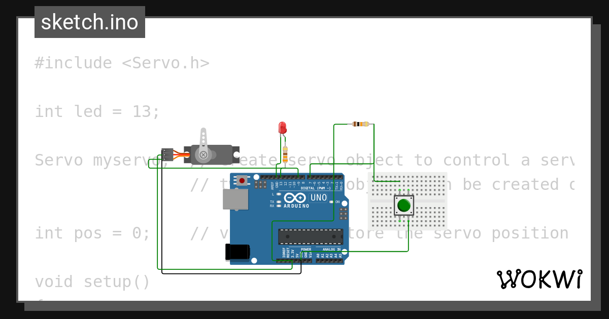 Servoled Wokwi Esp32 Stm32 Arduino Simulator
