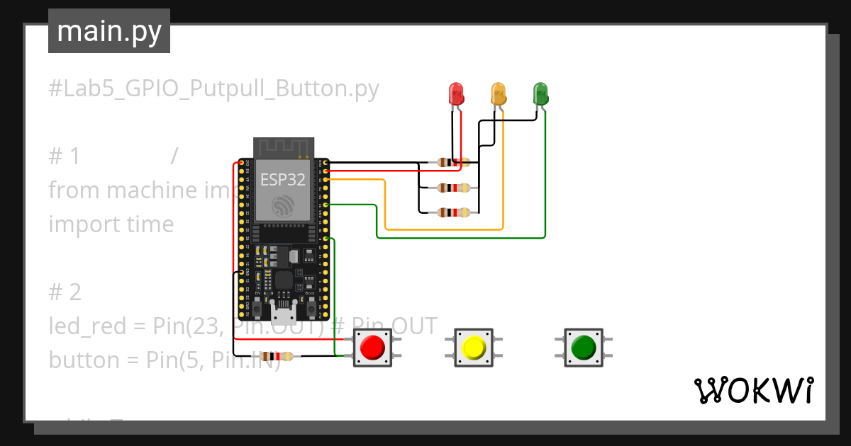 Lab5_GPIO_Putpull_Button - Wokwi ESP32, STM32, Arduino Simulator