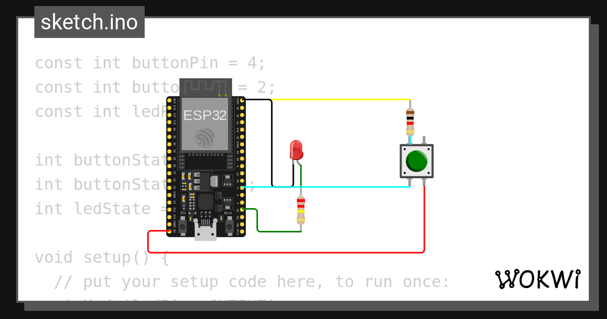 Pushbutton Wokwi Esp32 Stm32 Arduino Simulator 2214