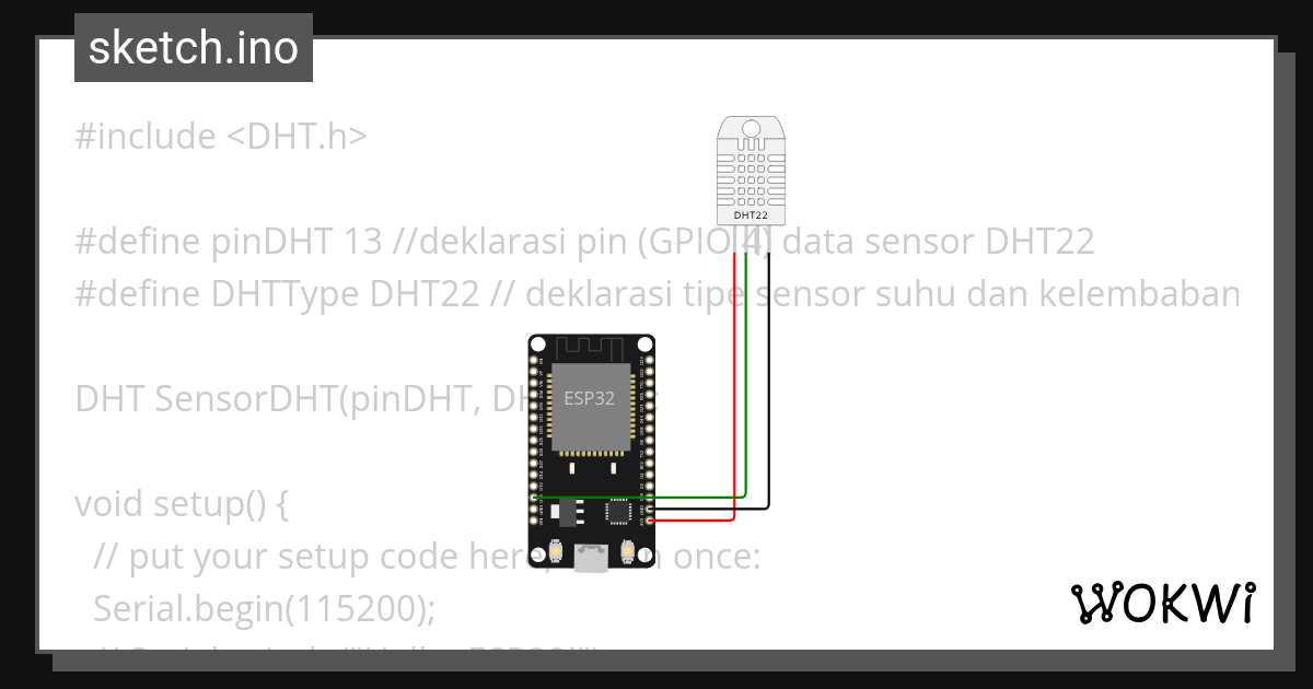 Sensor Dht Wokwi Esp32 Stm32 Arduino Simulator 7603