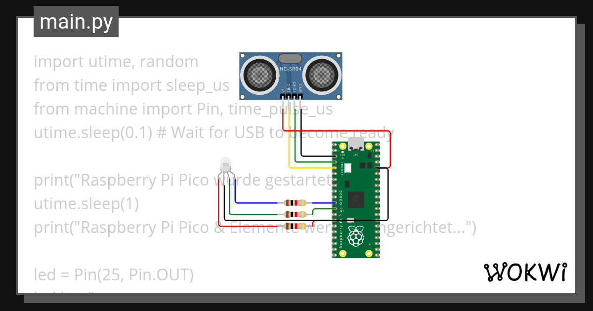 Garagenampel in Micropython - Wokwi ESP32, STM32, Arduino Simulator