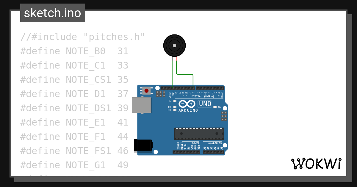 Tone Melody Wokwi Esp32 Stm32 Arduino Simulator 