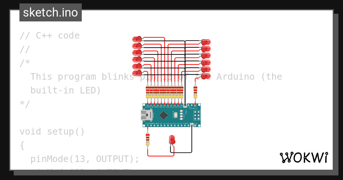 Multi Blink Wokwi Esp32 Stm32 Arduino Simulator 7522