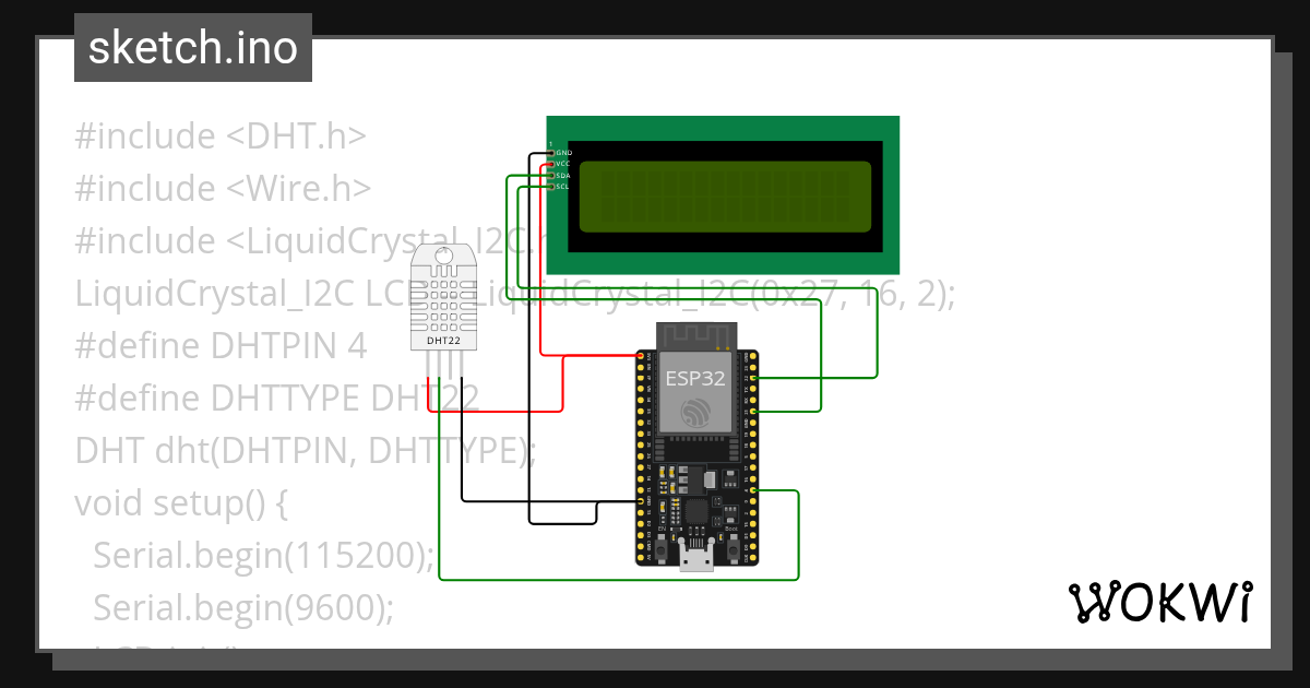 lcd temp - Wokwi ESP32, STM32, Arduino Simulator