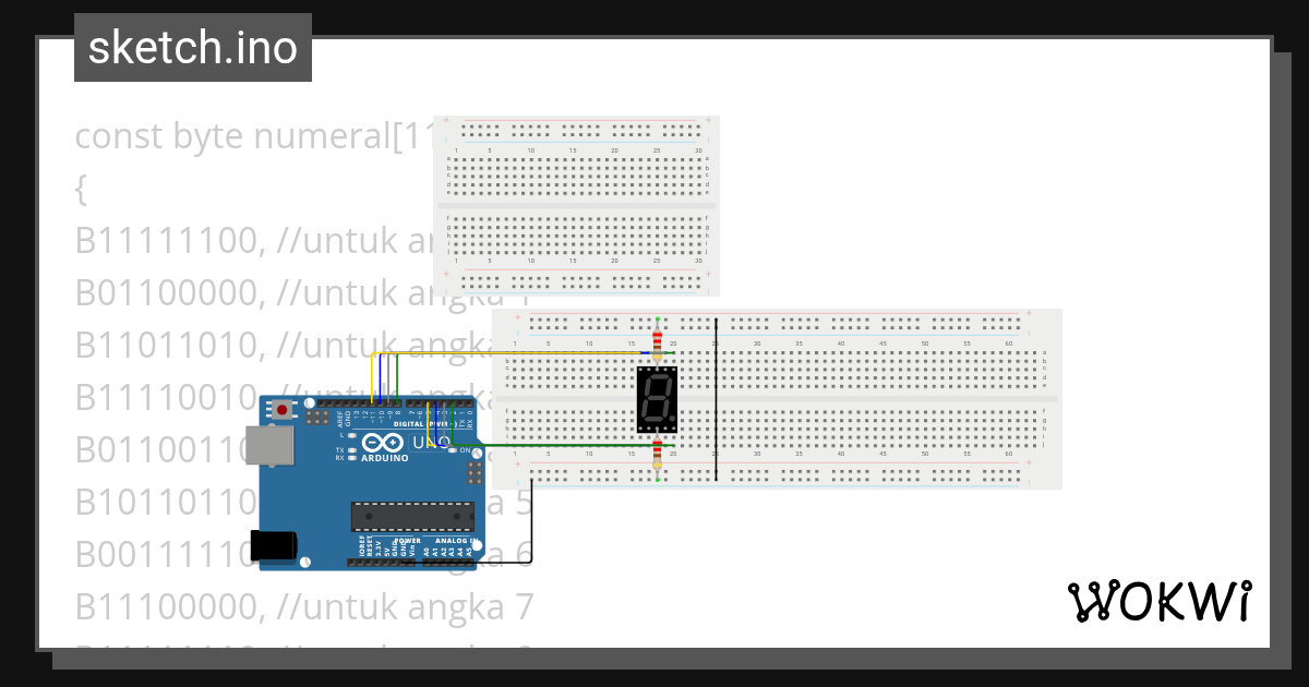 segment tugas 1 - Wokwi ESP32, STM32, Arduino Simulator