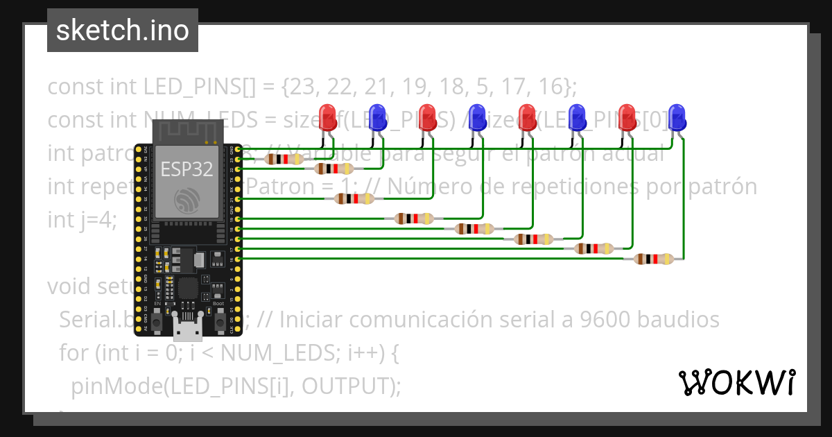 Práctica uno - Wokwi ESP32, STM32, Arduino Simulator