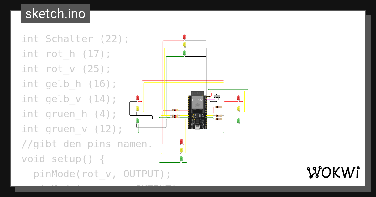 Ampel An Der Tsst Wokwi Esp32 Stm32 Arduino Simulator 5087