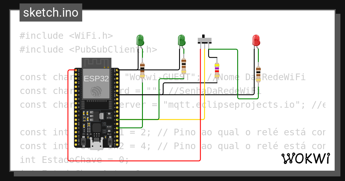 Projeto Esp Quadro Chaves Wokwi Esp32 Stm32 Arduino Simulator 
