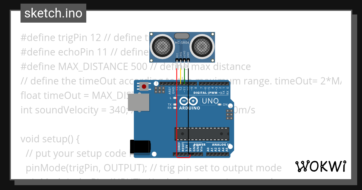 241 Ultrasonic Ranging Wokwi Esp32 Stm32 Arduino Simulator 