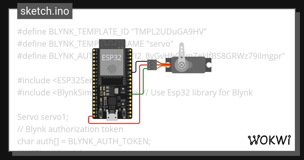 Control Servo Motor Using Blynk And Wokwi Website Wokwi Esp32 Stm32 9669