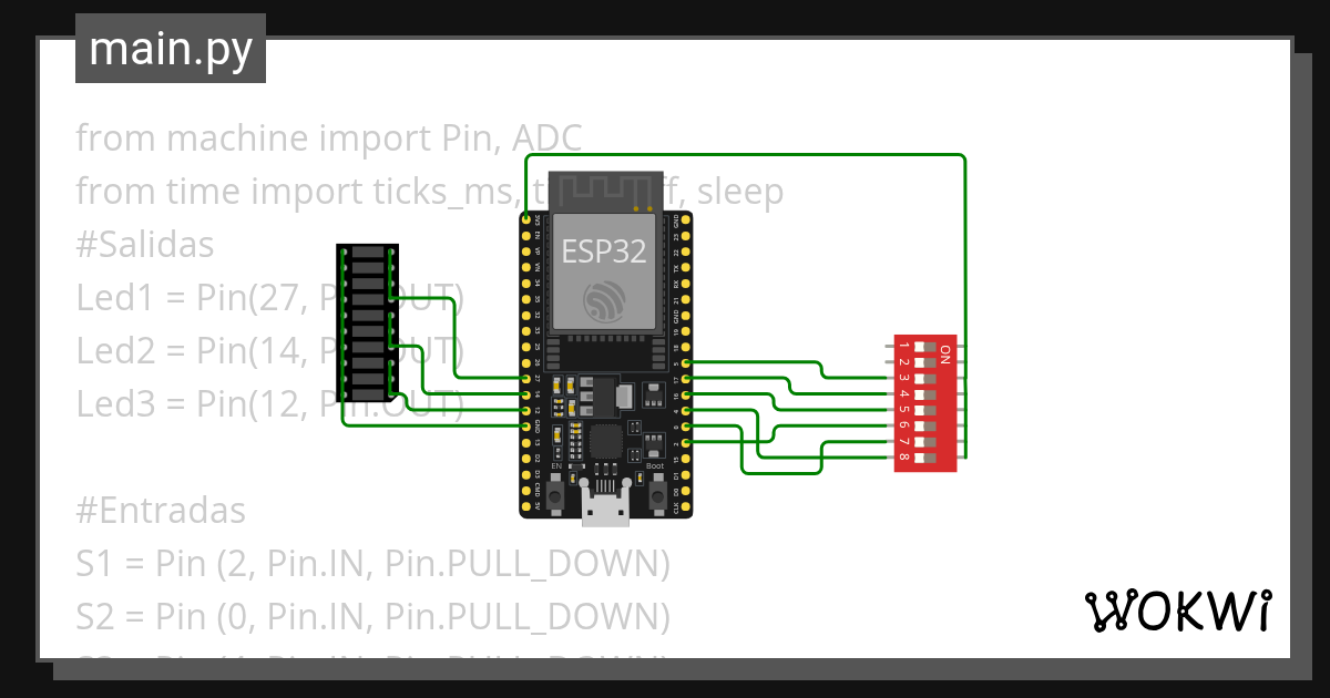 Practice 5.1 - Wokwi ESP32, STM32, Arduino Simulator