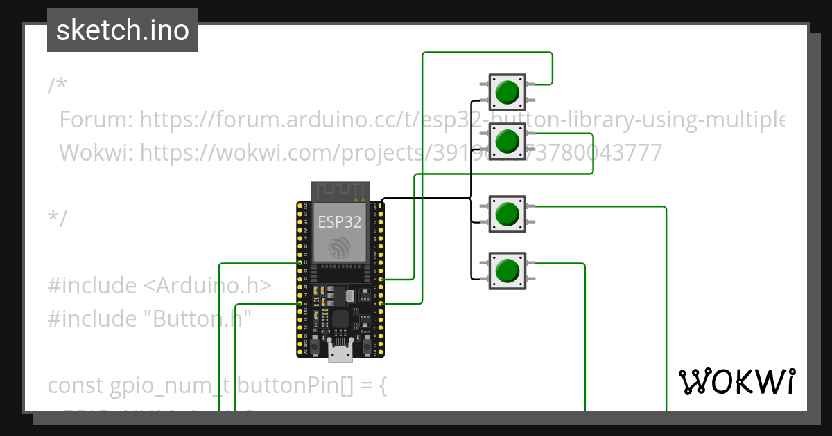 Wokwi - Online ESP32, STM32, Arduino Simulator