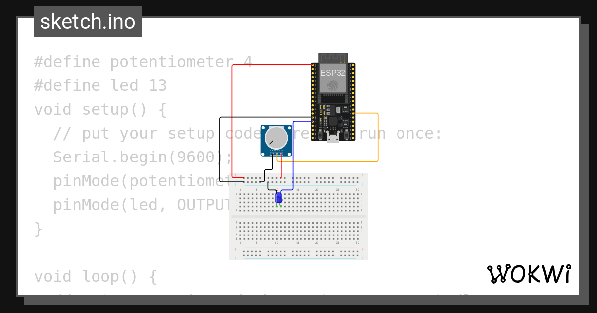 Potentiometer100 Cycles Wokwi Esp32 Stm32 Arduino Simulator 7488