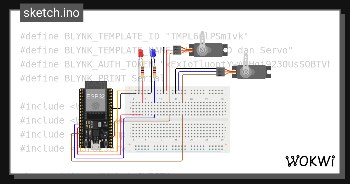 Servo N Led Wokwi Esp32 Stm32 Arduino Simulator 4258