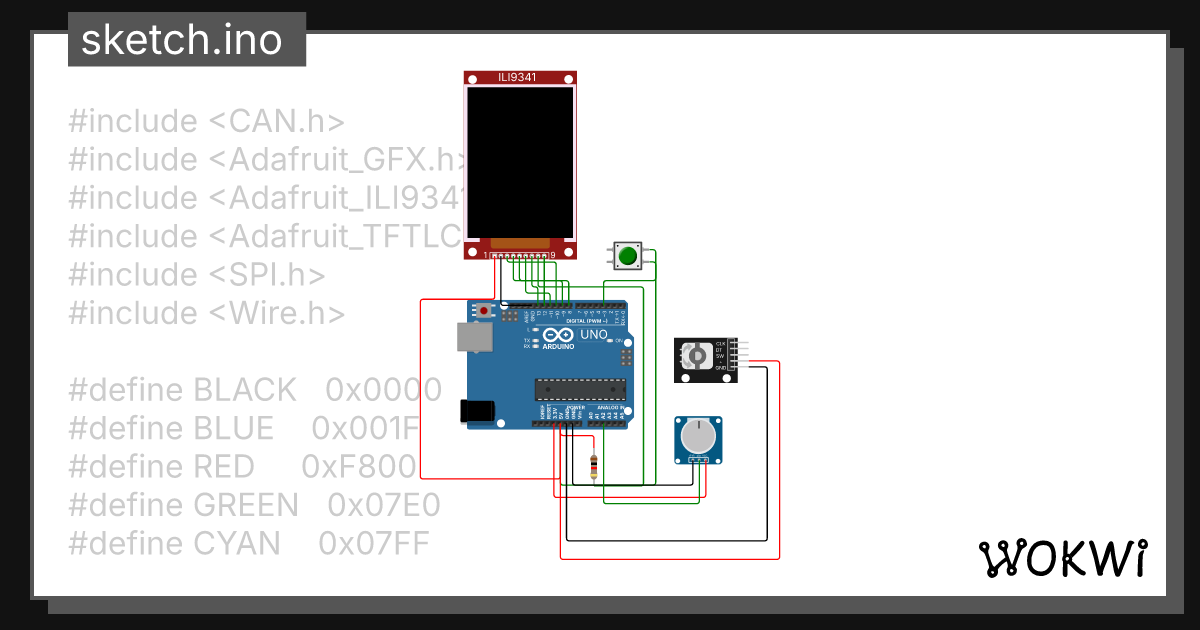 GOLF MK2 DISPLAY PROTOTYPE MAIN (NO CANBUS) - Wokwi ESP32, STM32 ...