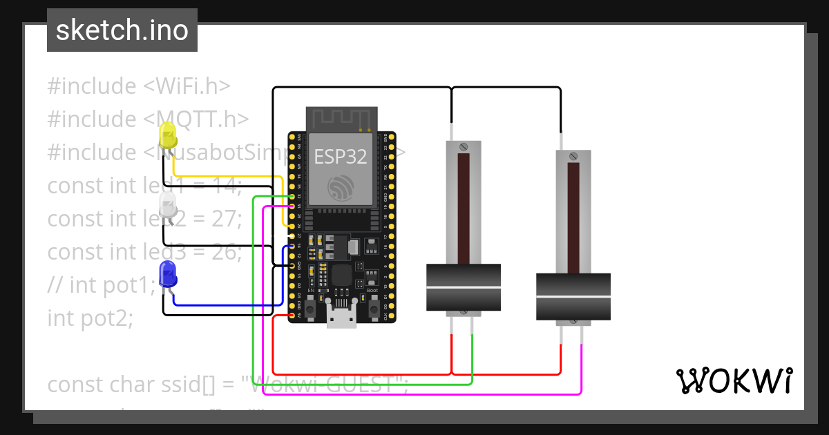 Shiftr.io MQTT ESP32 - Wokwi ESP32, STM32, Arduino Simulator