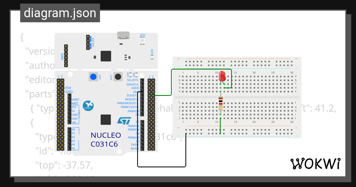 Circuito com botão - Wokwi ESP32, STM32, Arduino Simulator